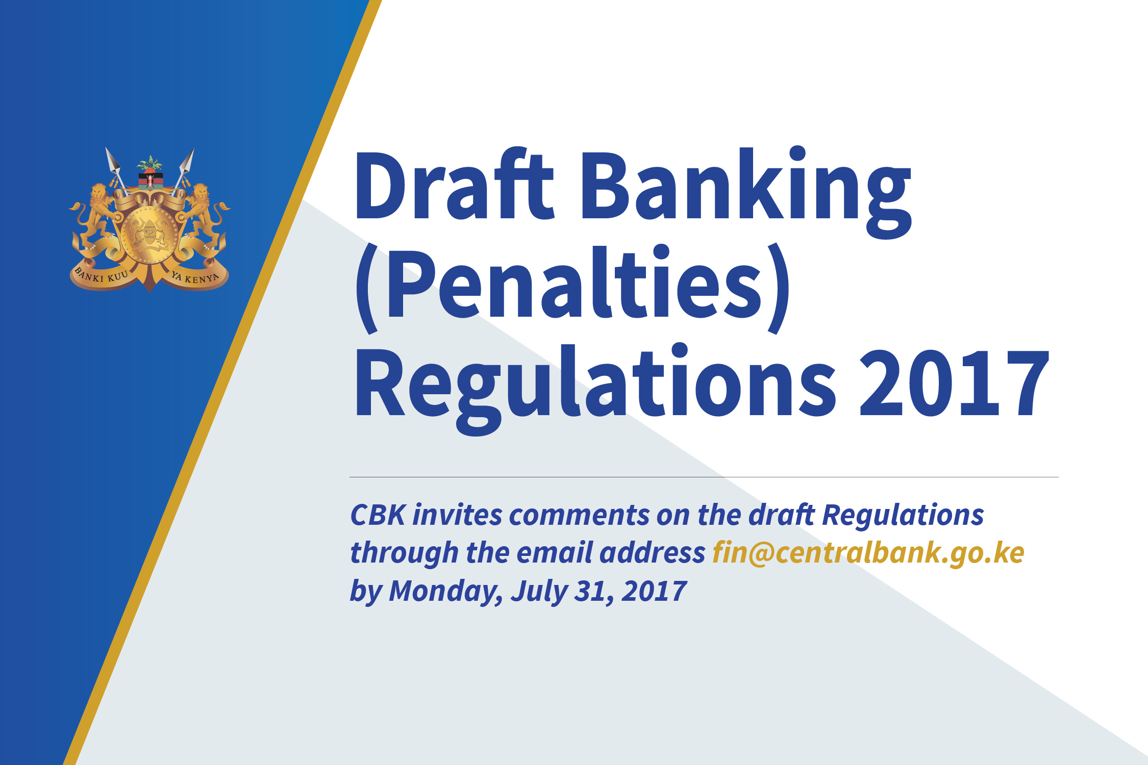 Draft Banking (Penalties) Regulations 2017-01 | CBK